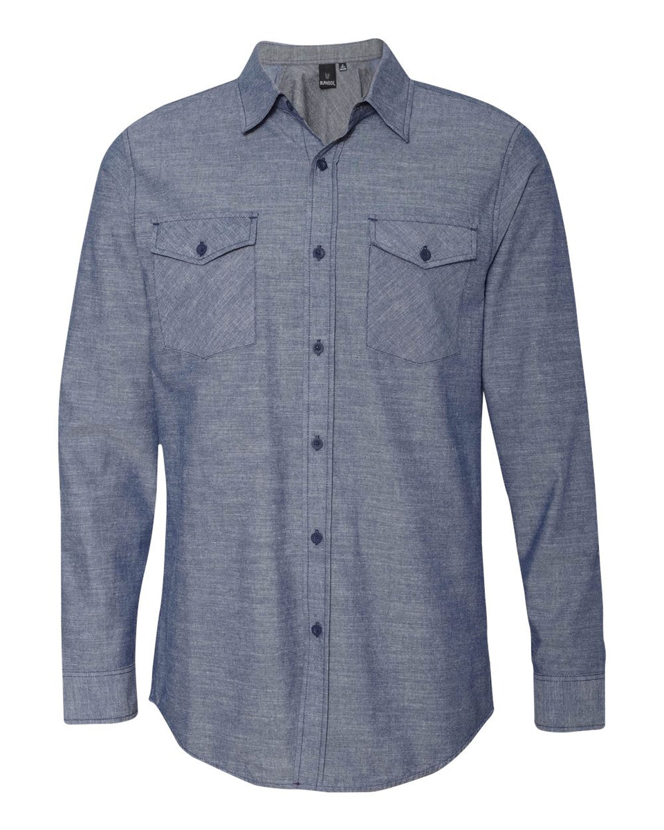 Men's Long Sleeve Chambray Shirt – IMAGE CONCEPTS UNIFORMS